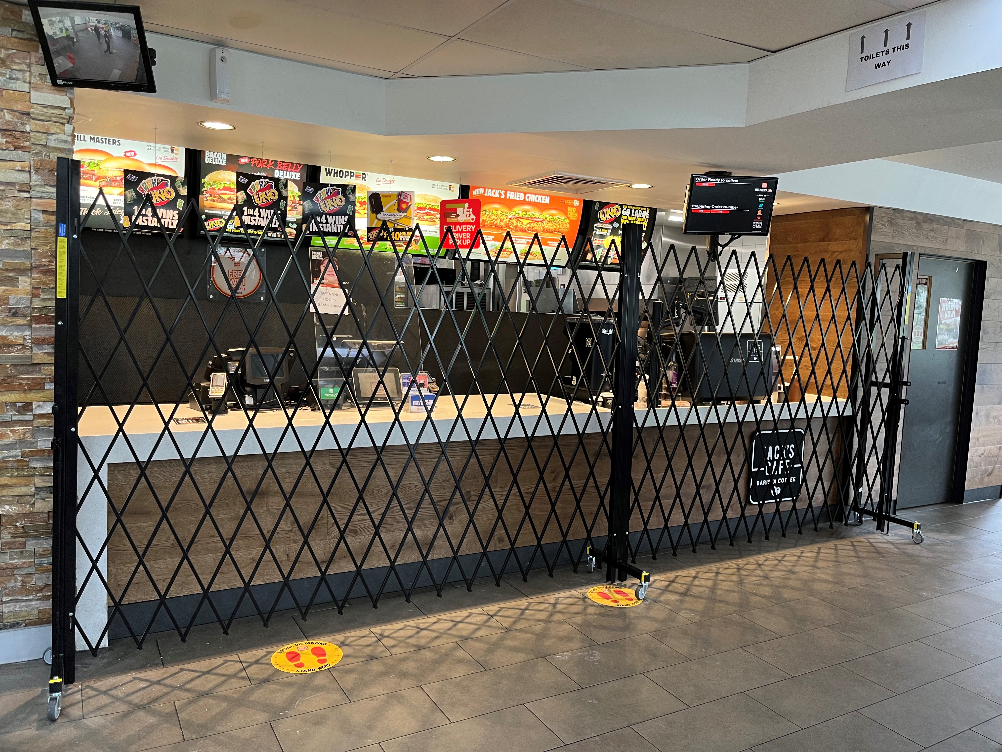 Fast Food Kiosk Crowd Control Barriers - Australia