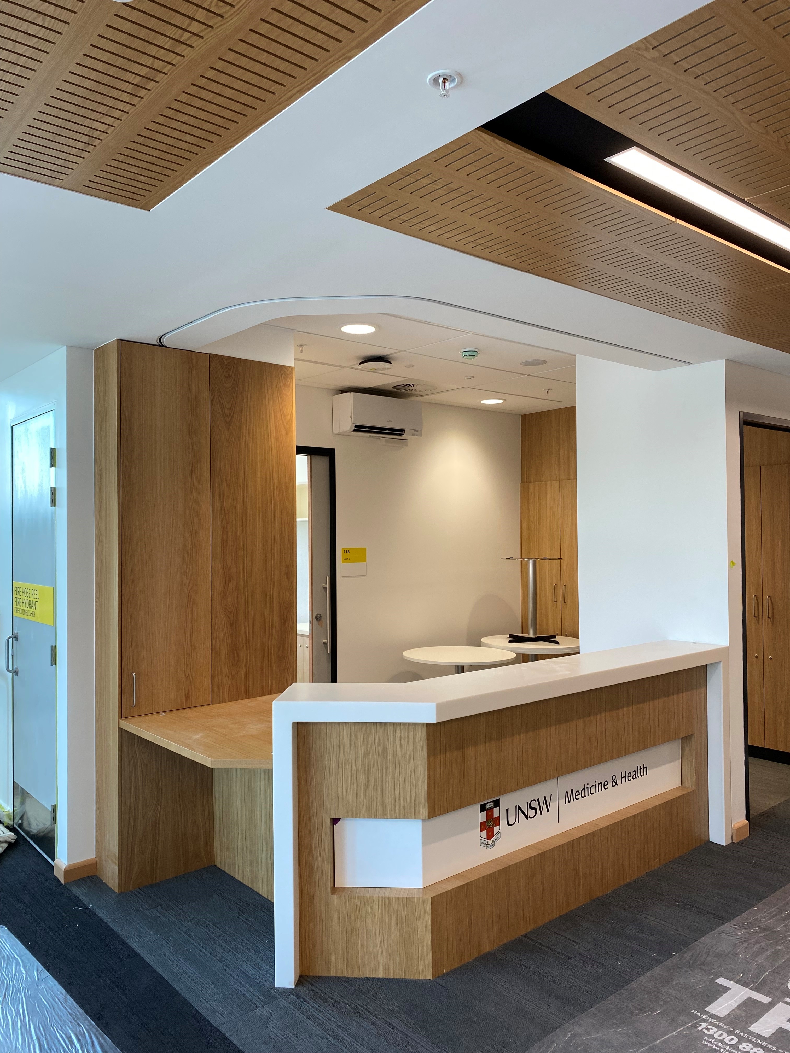 Slimline Folding Closure Doors for Reception Counters
